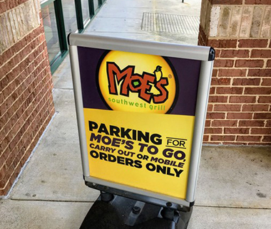 Sidewalk Display Signs Alpharetta, GA | Custom Swinging Signs